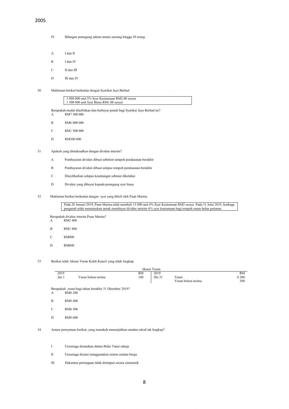 SOALAN OBJ SPM … | Free Interactive Worksheets | 4581401