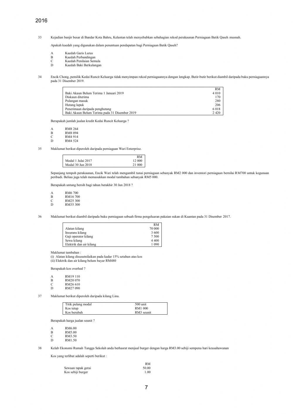 SOALAN OBJ SPM 2016 4581413 | norhayatichesaid