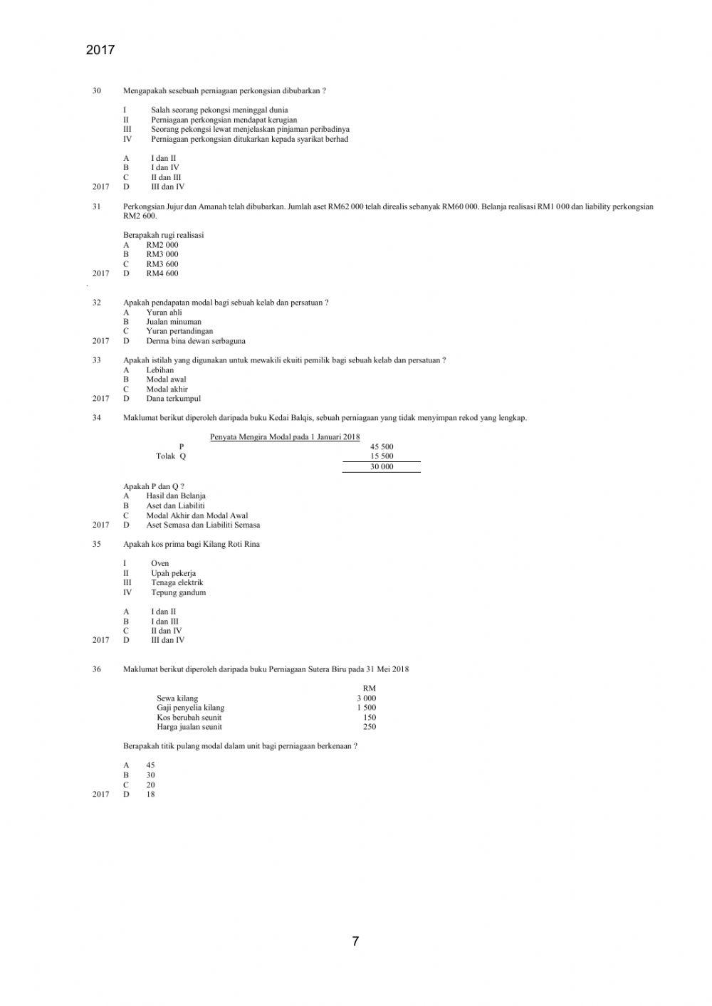 SOALAN OBJ SPM2… | Free Interactive Worksheets | 4581449