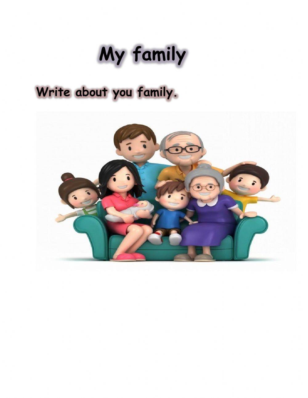 My family online exercise for 2 | Live Worksheets