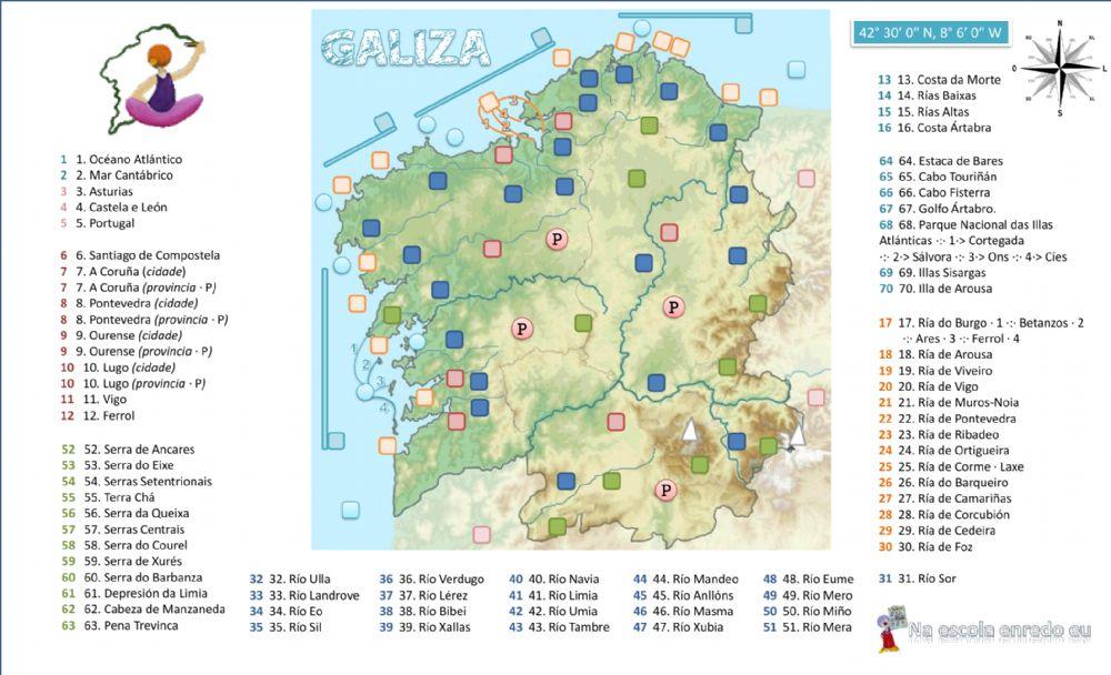 Mapa · Galiza | Free Interactive Worksheets | 562395
