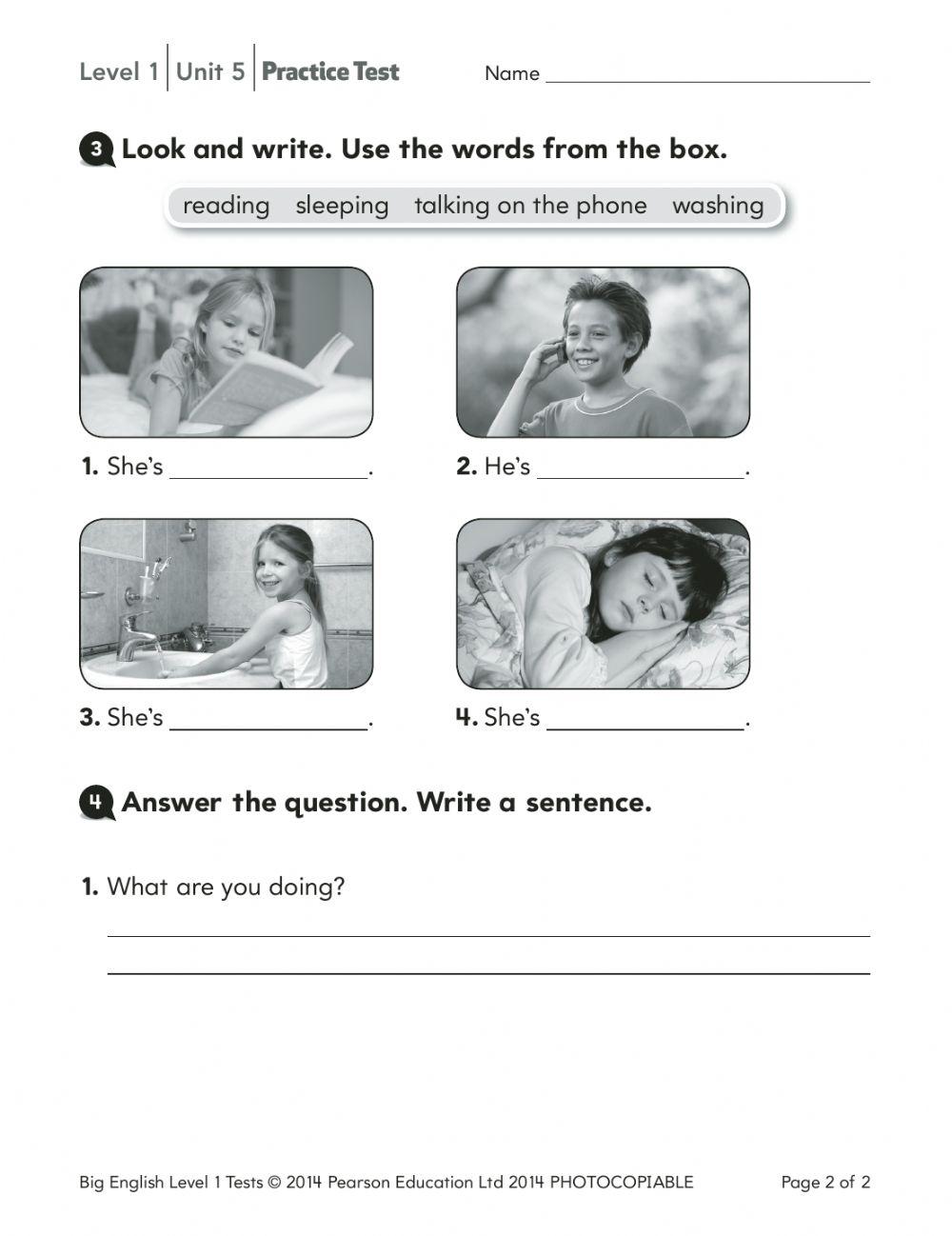 6296542 | BIG ENGLISH 1 - PRACTICE UNIT 4 - 5 - 6 - 7