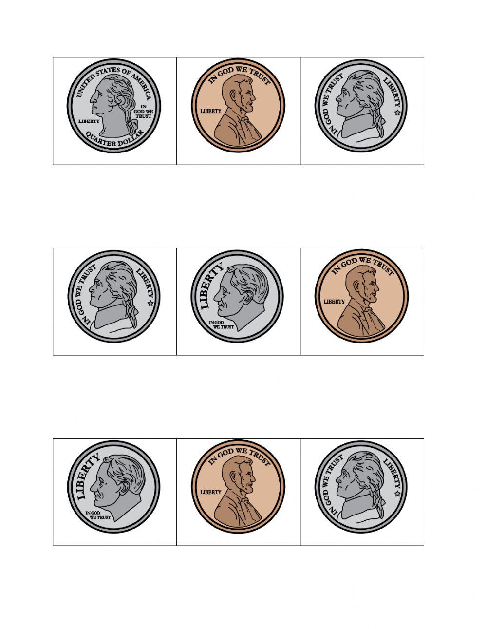 ID Penny worksheet | Live Worksheets