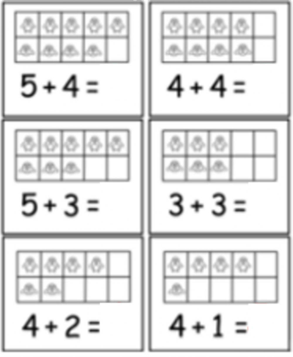 Addition online exercise for kinderegarten | Live Worksheets