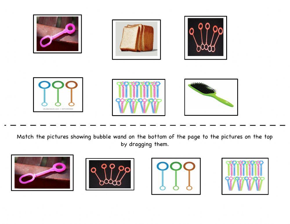 Matching bubble wands 564660 | sberfond | LiveWorksheets