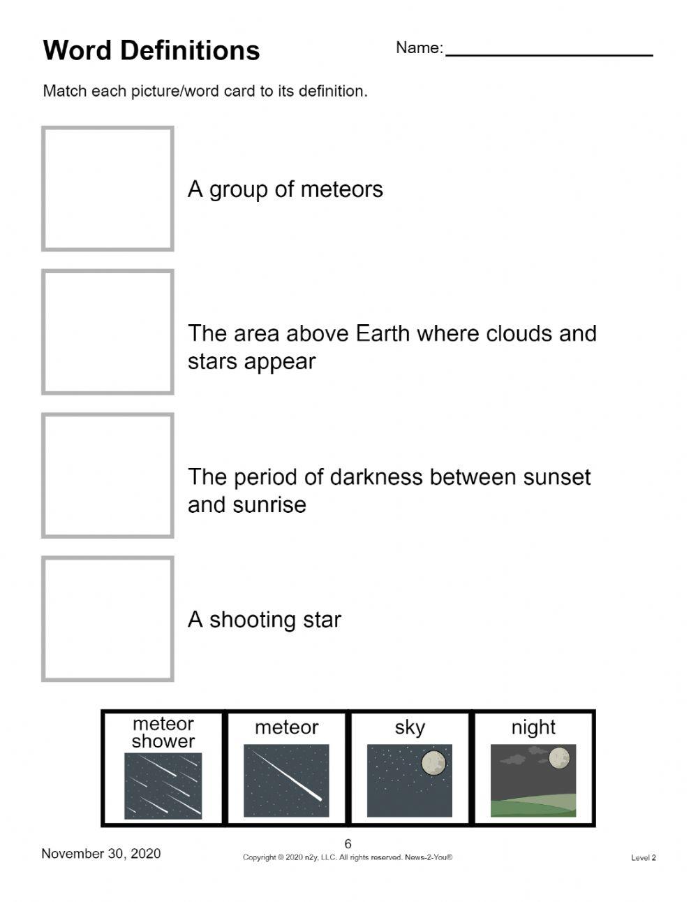 Meteor Shower Activities 0431 | perkinsj | Live