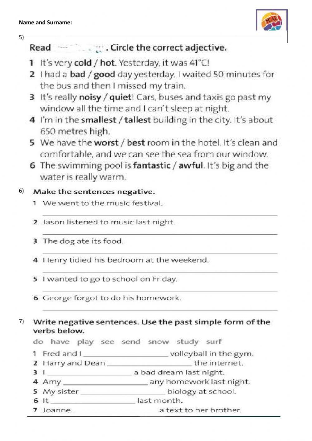 Solutions Elementary Units 5 - 9 worksheet | Live Worksheets