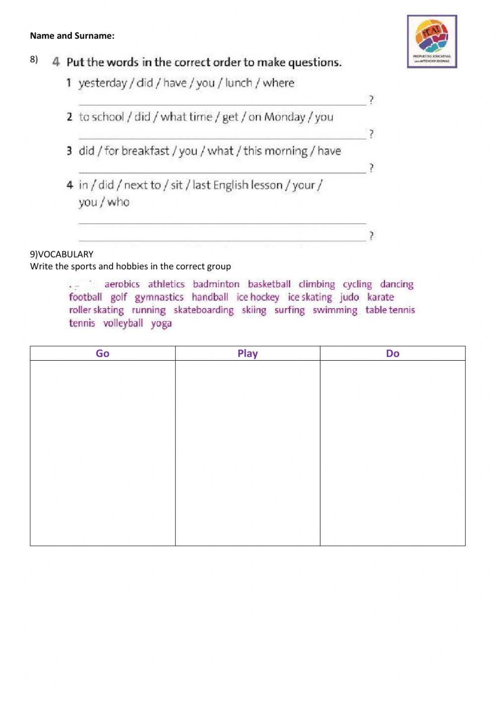 Solutions Elementary Units 5 - 9 worksheet | Live Worksheets