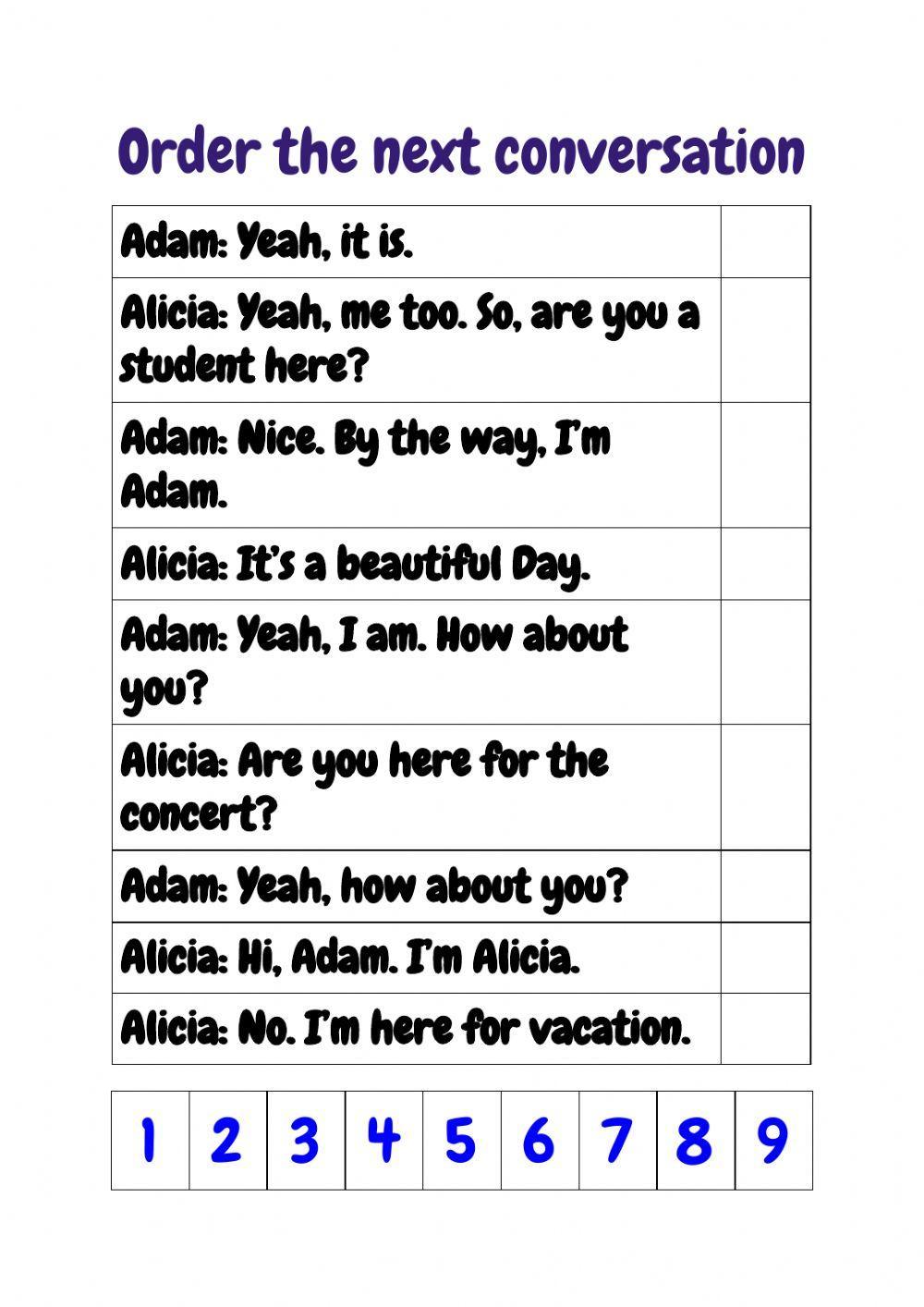 C1 U1 LD conversation worksheet | Live Worksheets