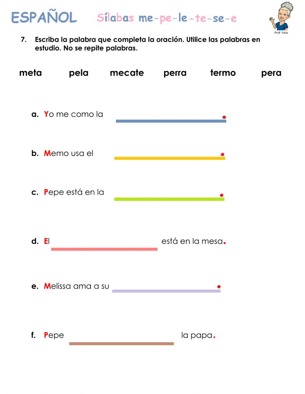 Repaso de las sílabas me-pe-le-te-se-e 565870