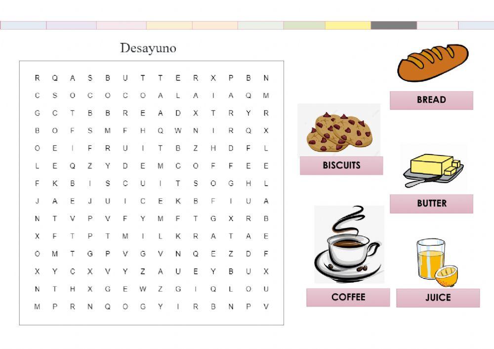 desayuno worksheet