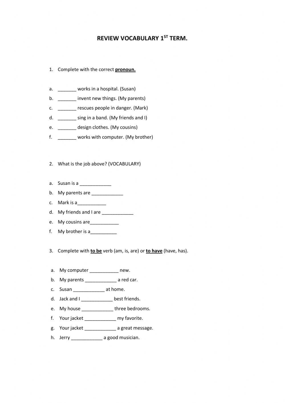 Review online exercise for Grade 3 and 4 | Live Worksheets