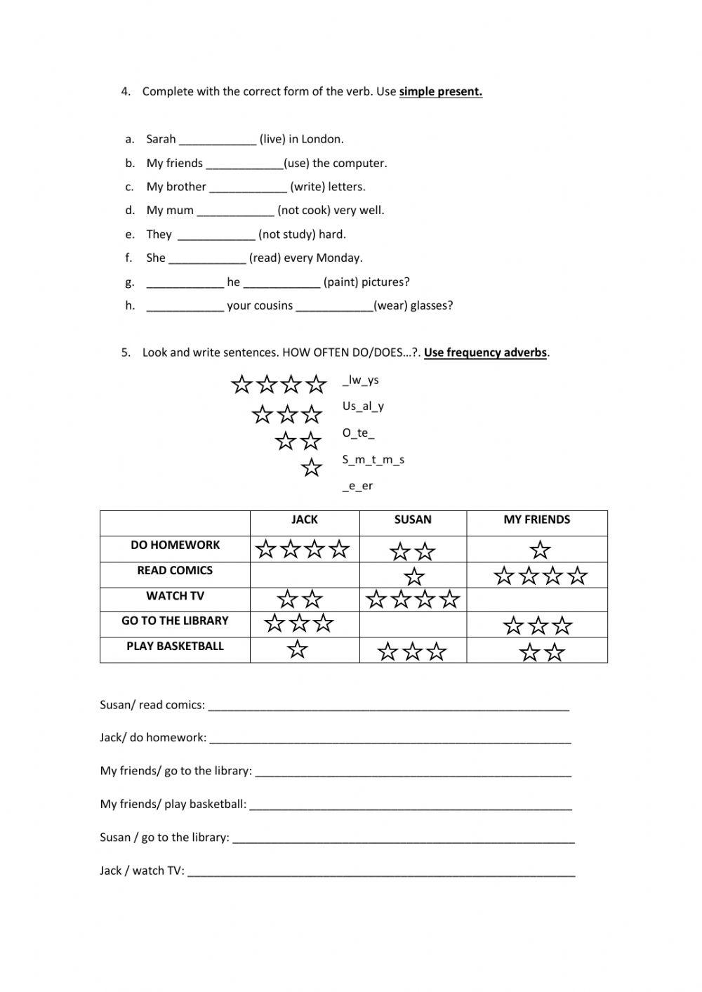 Review online exercise for Grade 3 and 4 | Live Worksheets