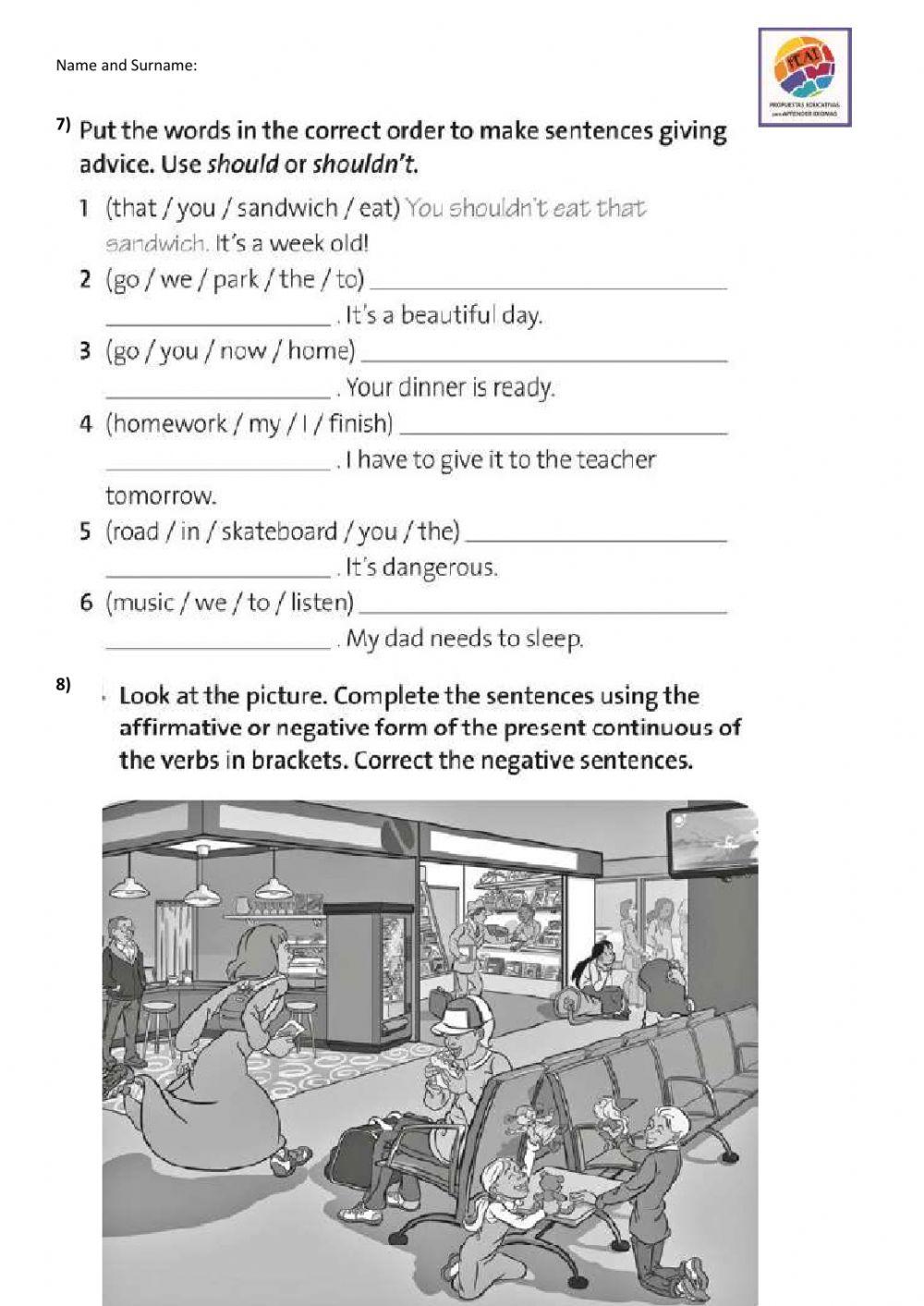 Solutions Elementary Units 1 - 3 worksheet | Live Worksheets