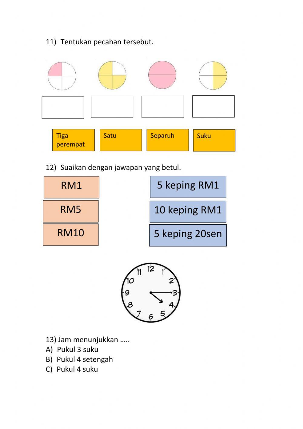 Matematik online exercise for 1 | Live Worksheets