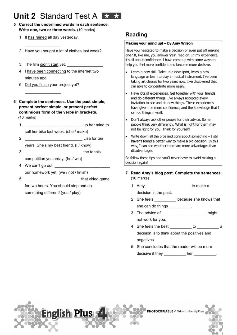 6299678 | Form 8 Unit 2 test | Rasa Kastėnienė