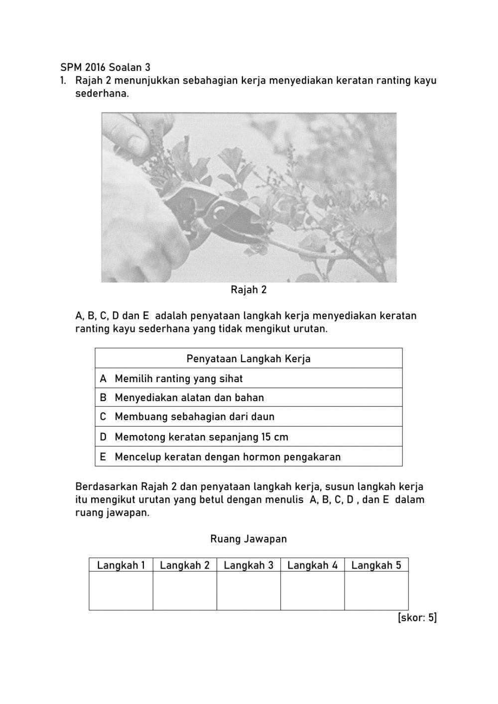 Tugasan Landskap worksheet | Live Worksheets