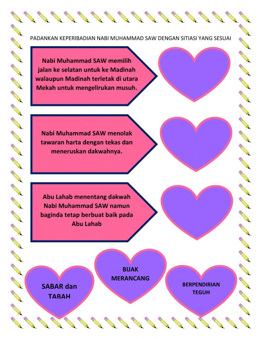 Keperibadian Nabi Muhammad SAW worksheet | Live Worksheets
