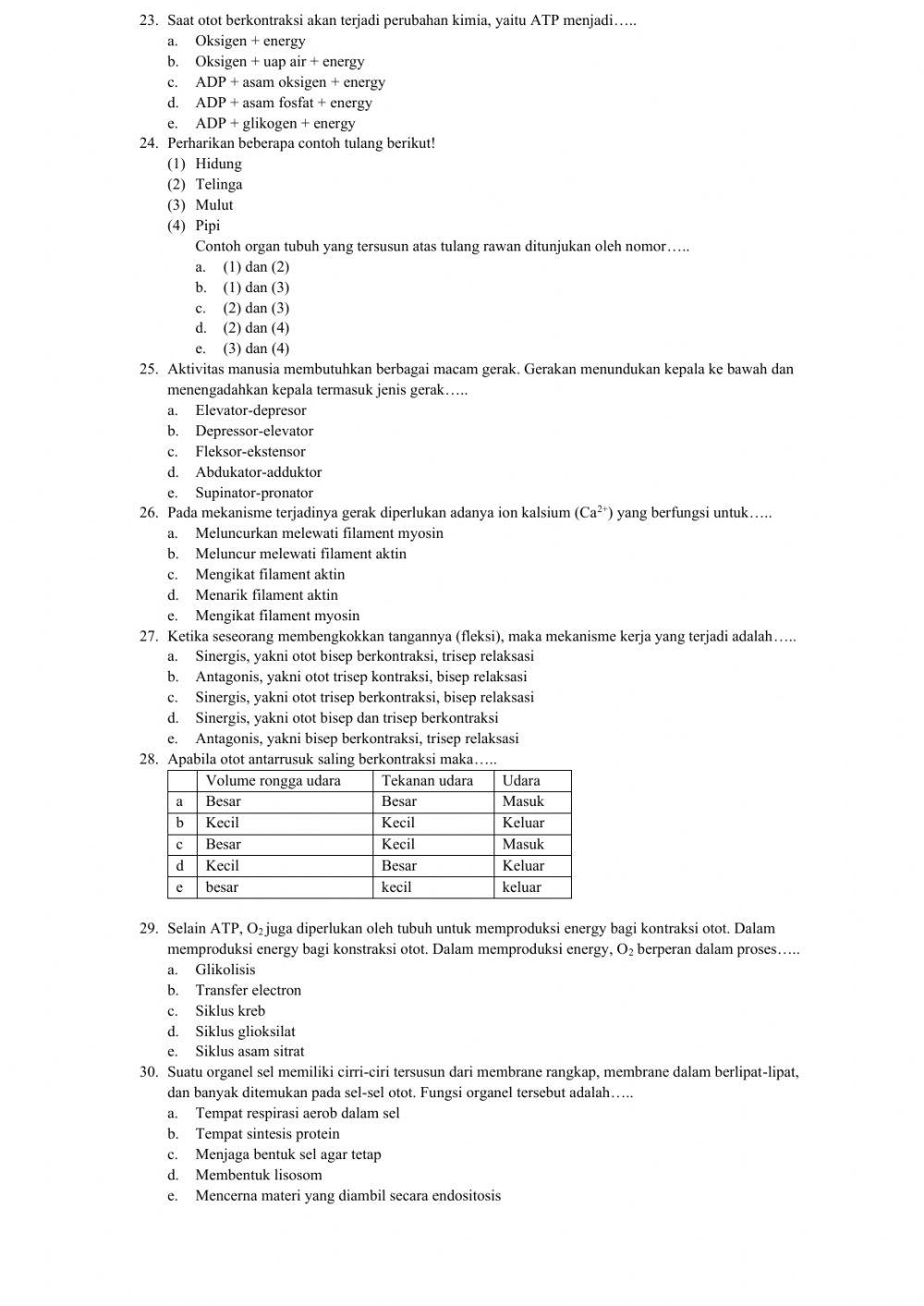 Biologi 11 worksheet | Live Worksheets