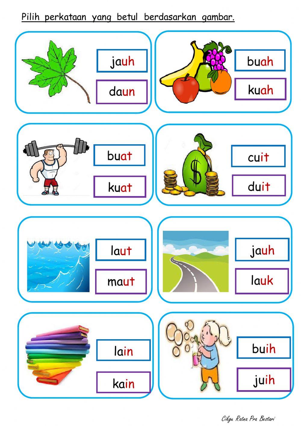 Perkataan vokal… | Free Interactive Worksheets | 568260