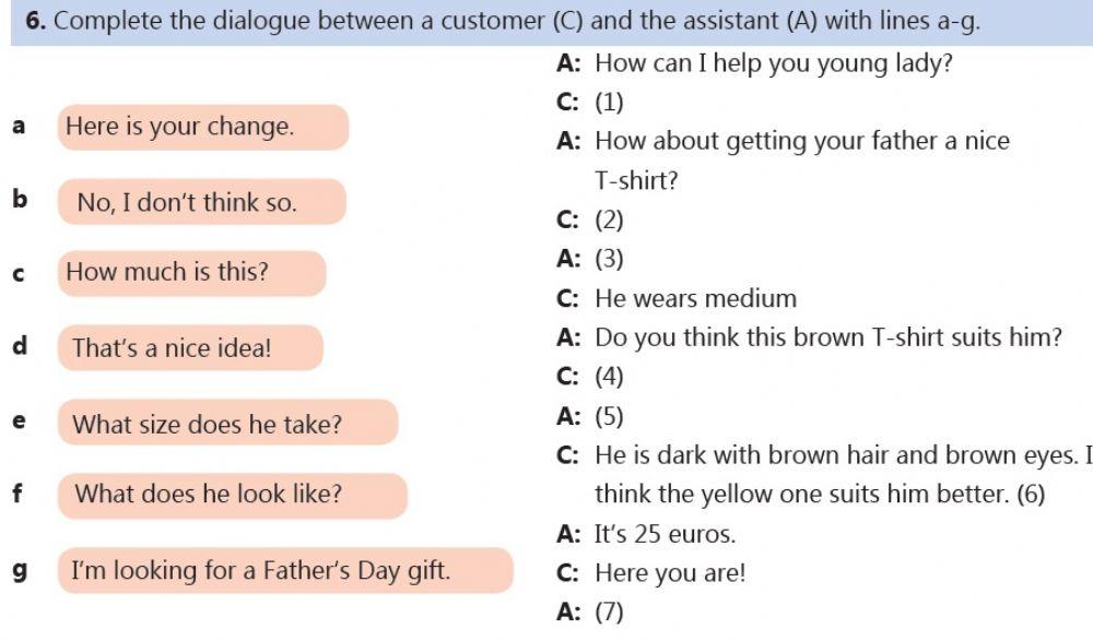 fill in the dialogue online exercise for | Live Worksheets