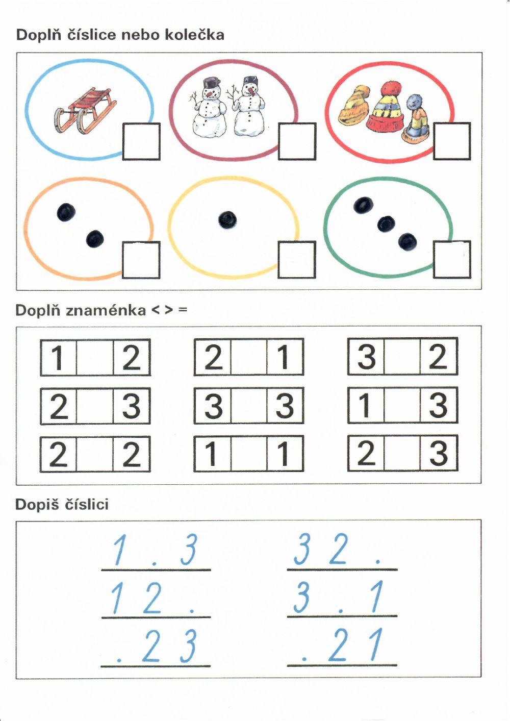 Matematika do 3 worksheet | Live Worksheets