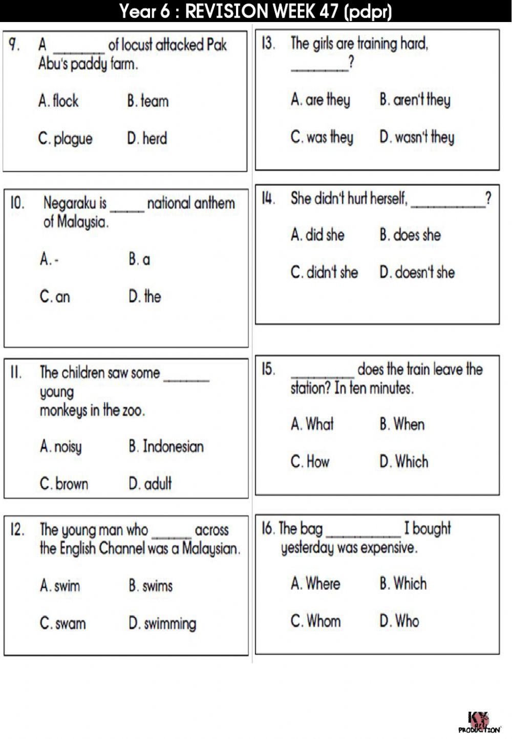 English Year 6 … | Free Interactive Worksheets | 4516435