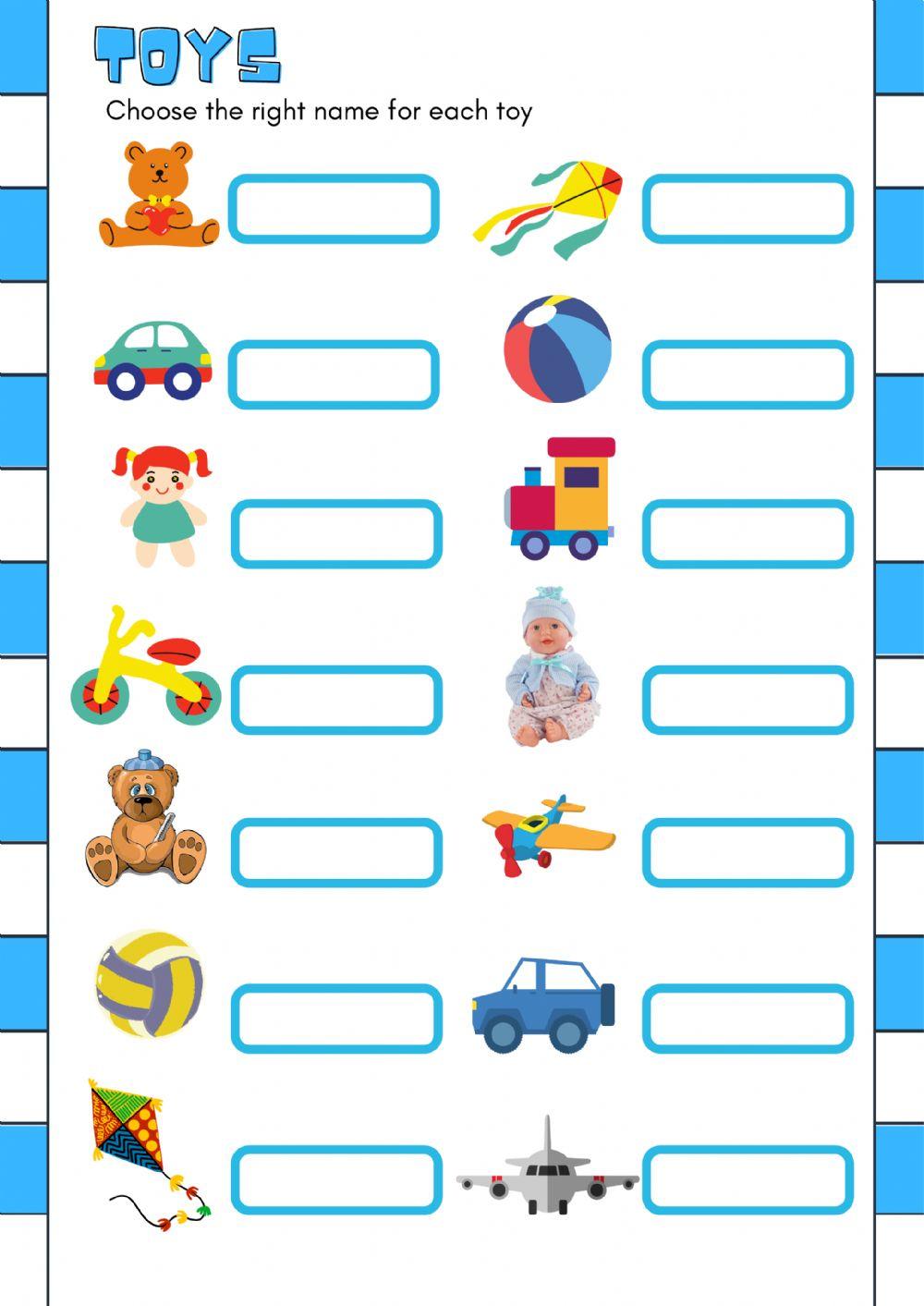 Toys Practice worksheet | Live Worksheets