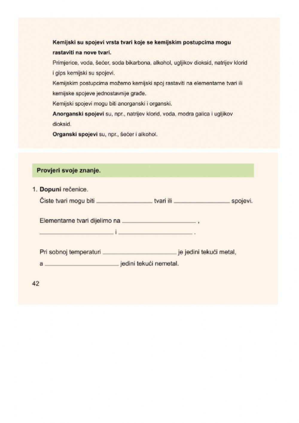 KEMIJA-7-RL-tvari i smjese online exercise for | Live Worksheets