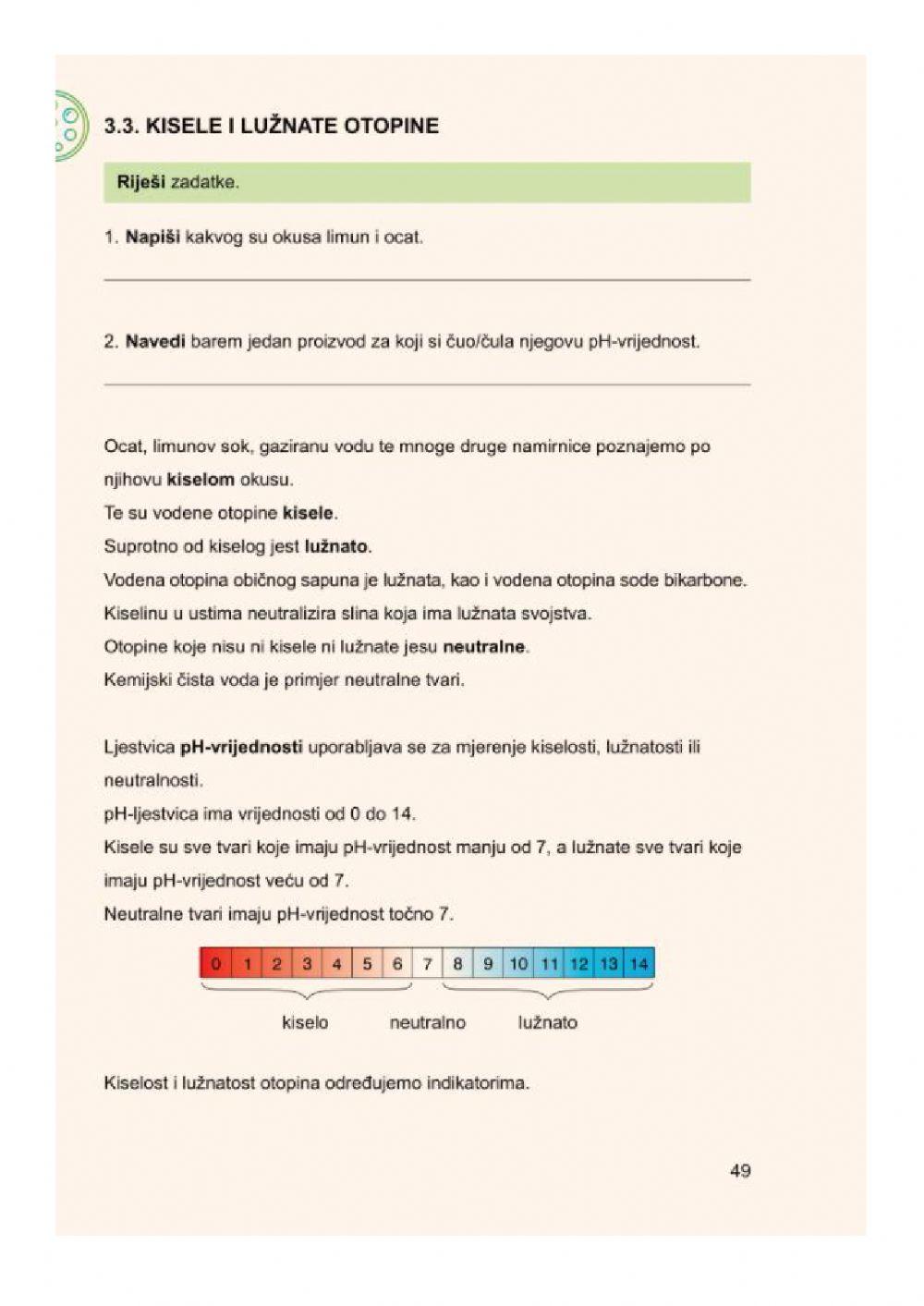 KEMIJA-7-RL-tvari i smjese online exercise for | Live Worksheets