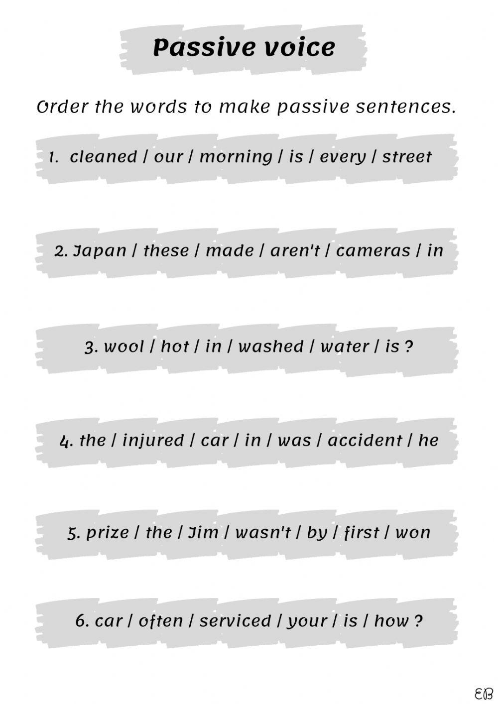 Passive voice | Free Interactive Worksheets | 569495