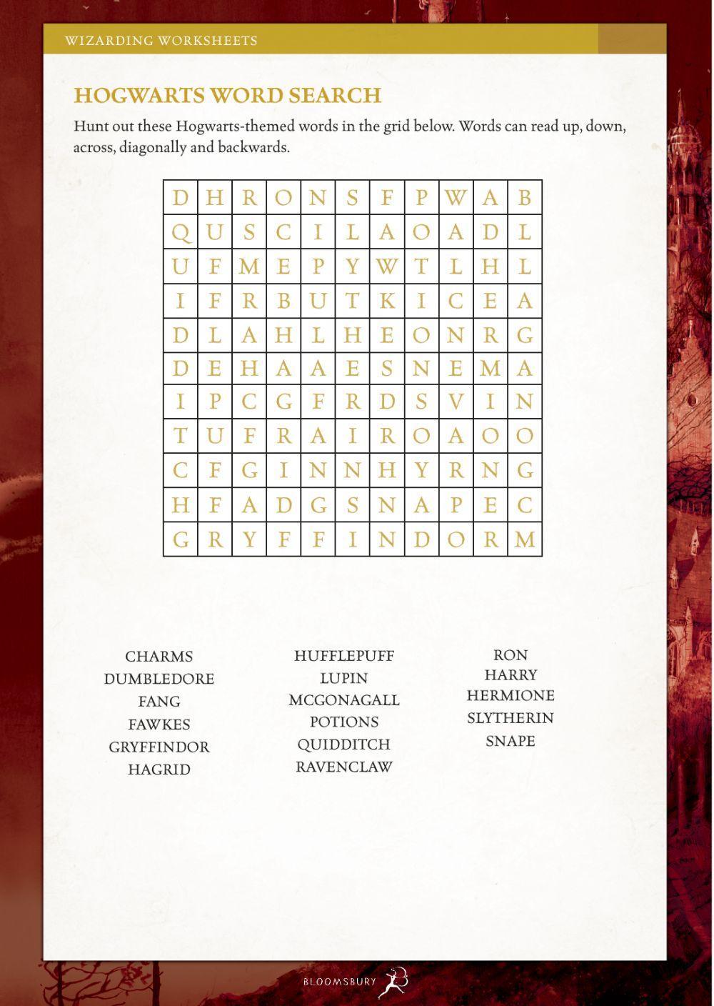 Harry potter wo… | Free Interactive Worksheets | 570363