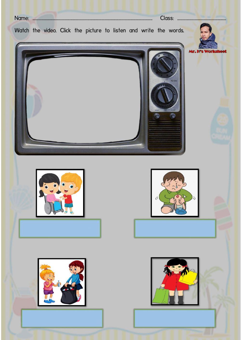 Helping Out (Listening) worksheet | Live Worksheets