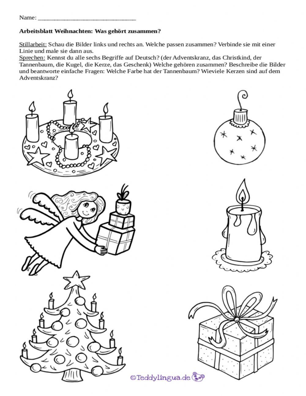 nikolaustag in deutschland arbeitsblatt