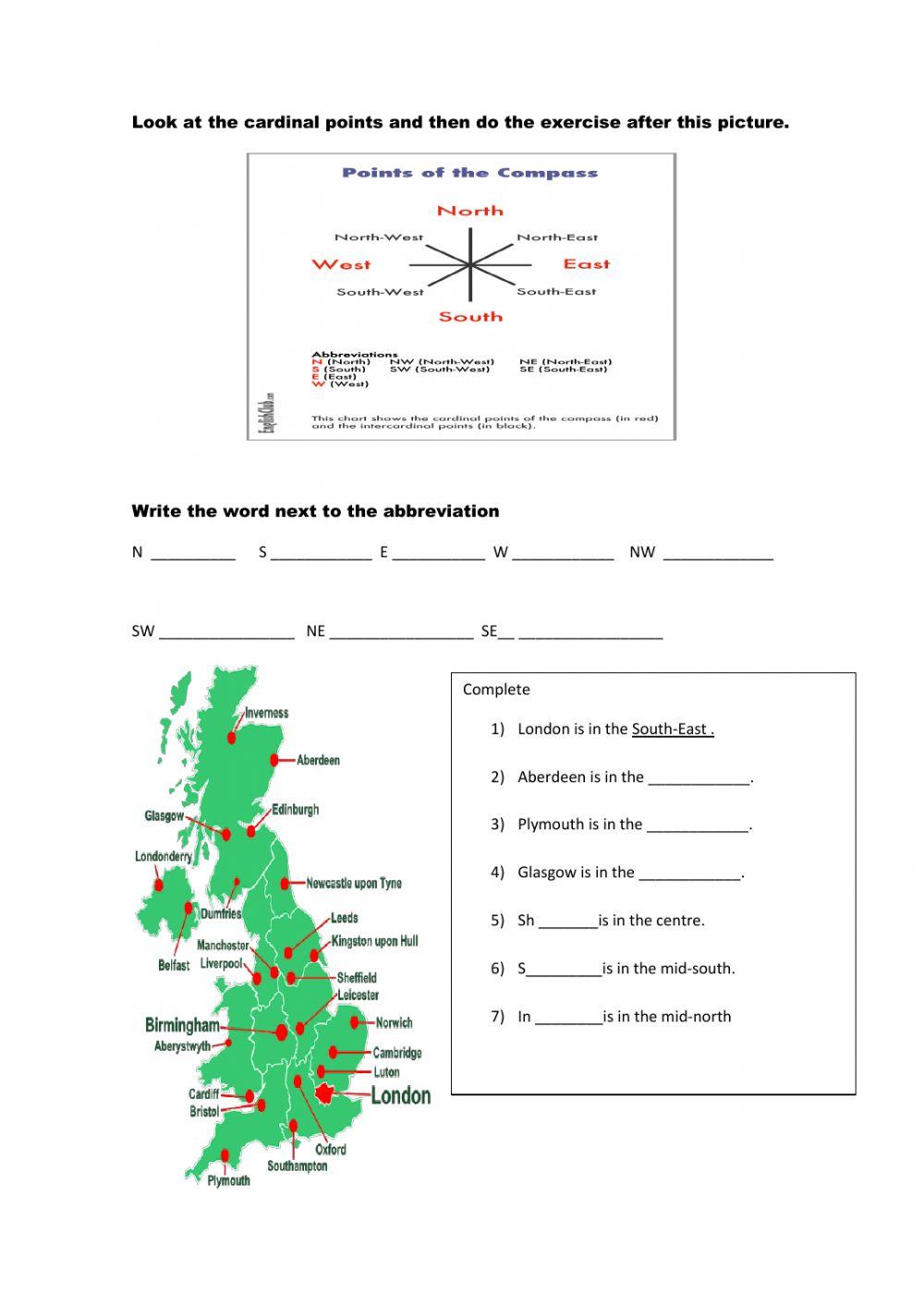 YOur hometown worksheet | Live Worksheets