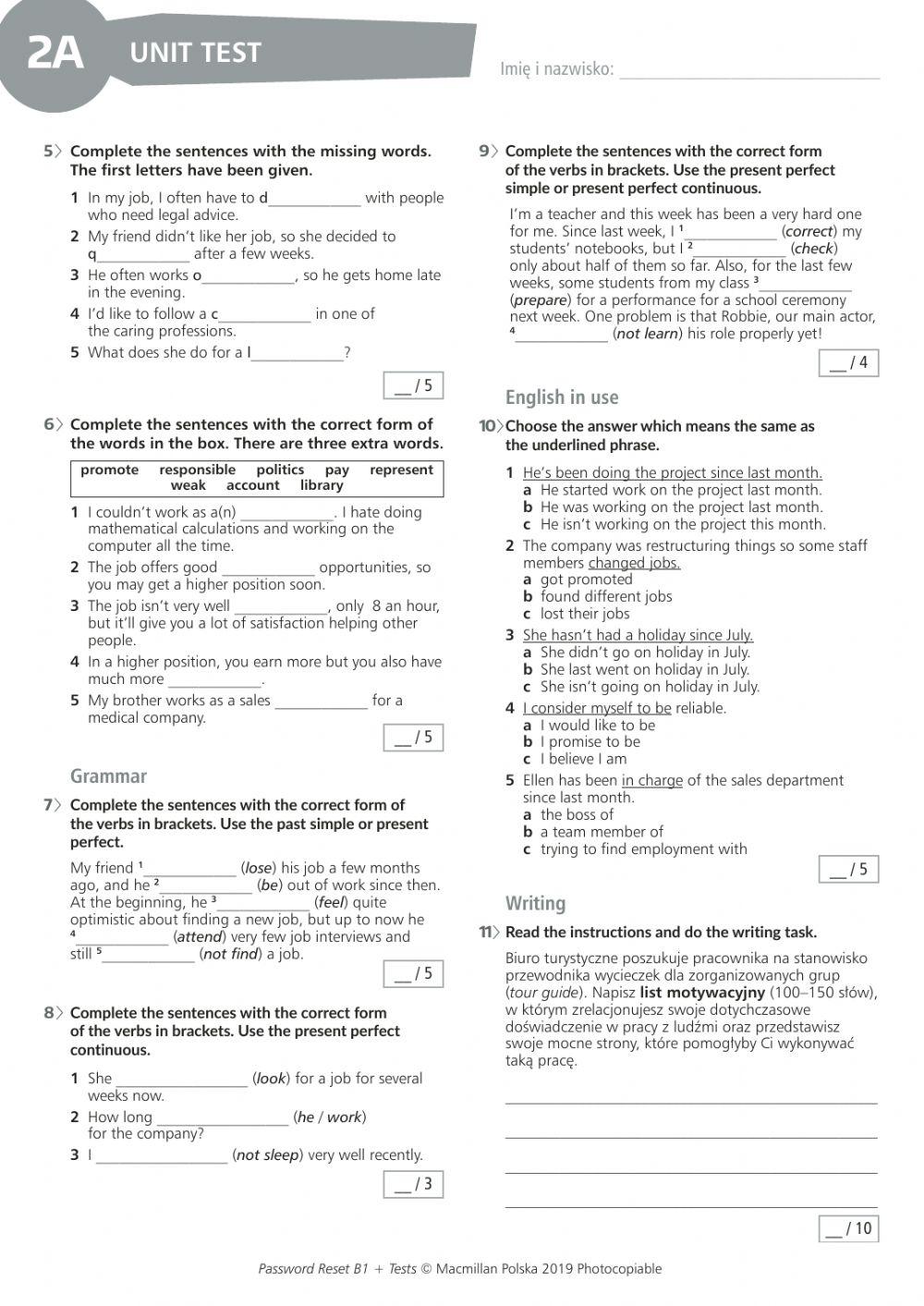 Password B1 uni… | Free Interactive Worksheets | 6304008