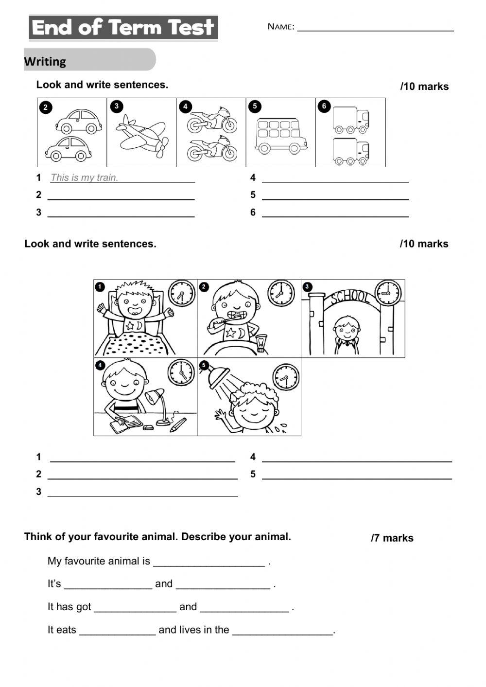 Beginner Kids 2020 Writing online exercise for | Live Worksheets