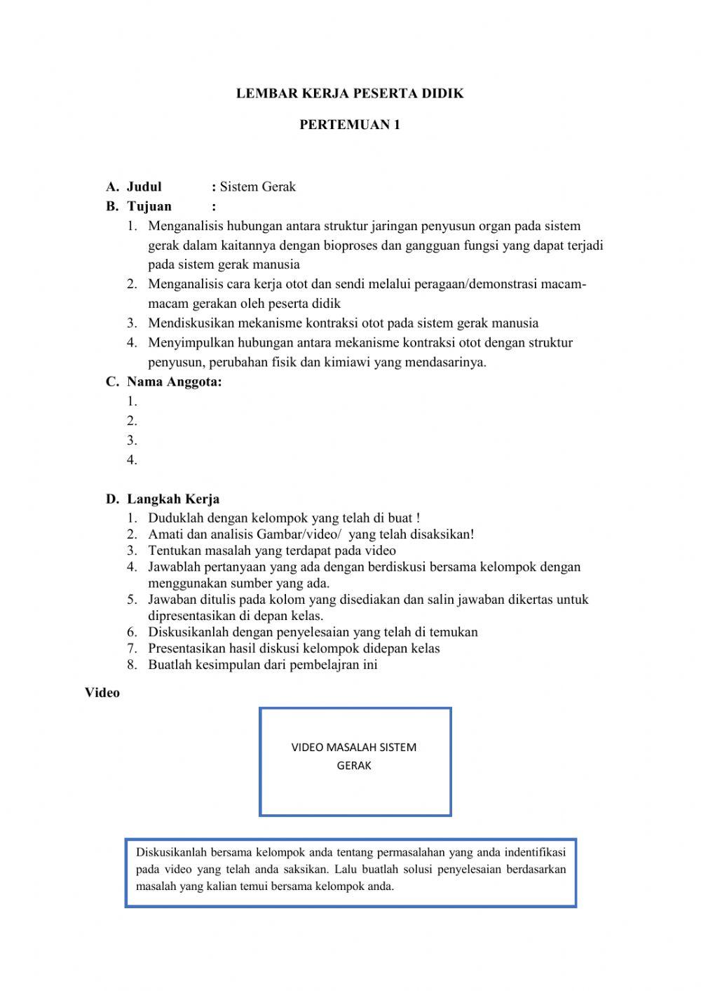 Contoh lkpd interactive worksheet | Live Worksheets