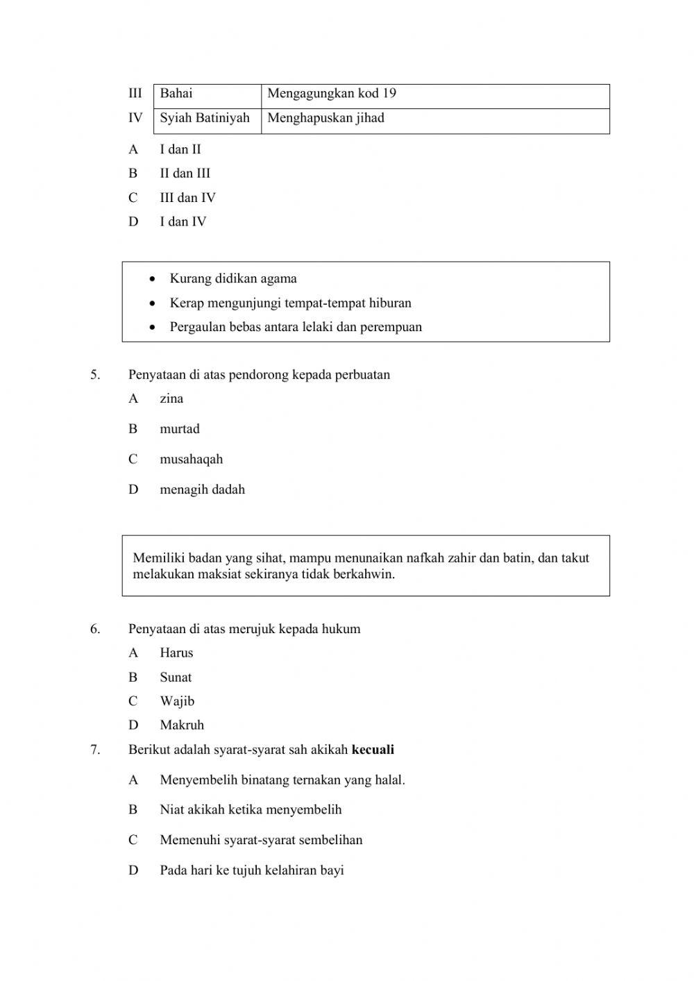 Latih Tubi SPM(OBJ:1) worksheet | Live Worksheets