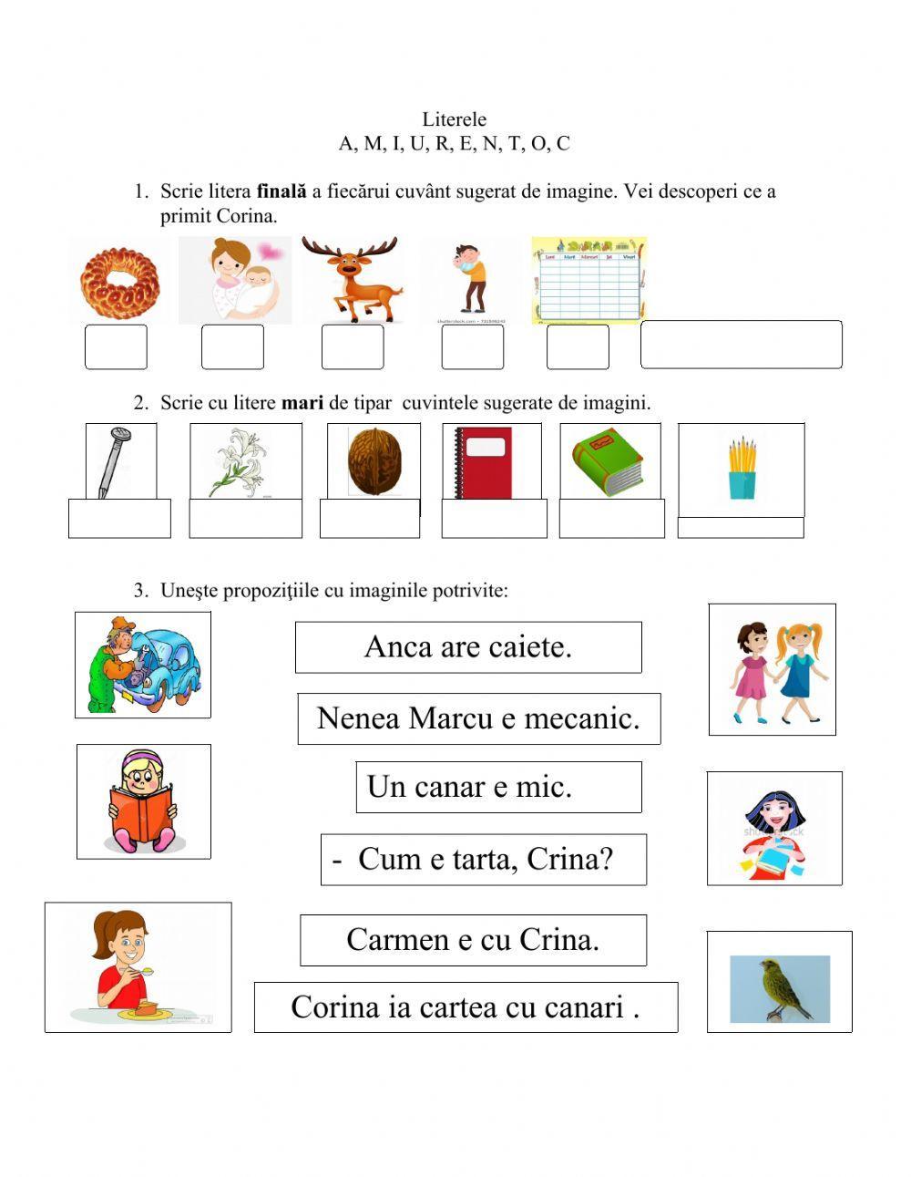 Literele A-C worksheet | Live Worksheets