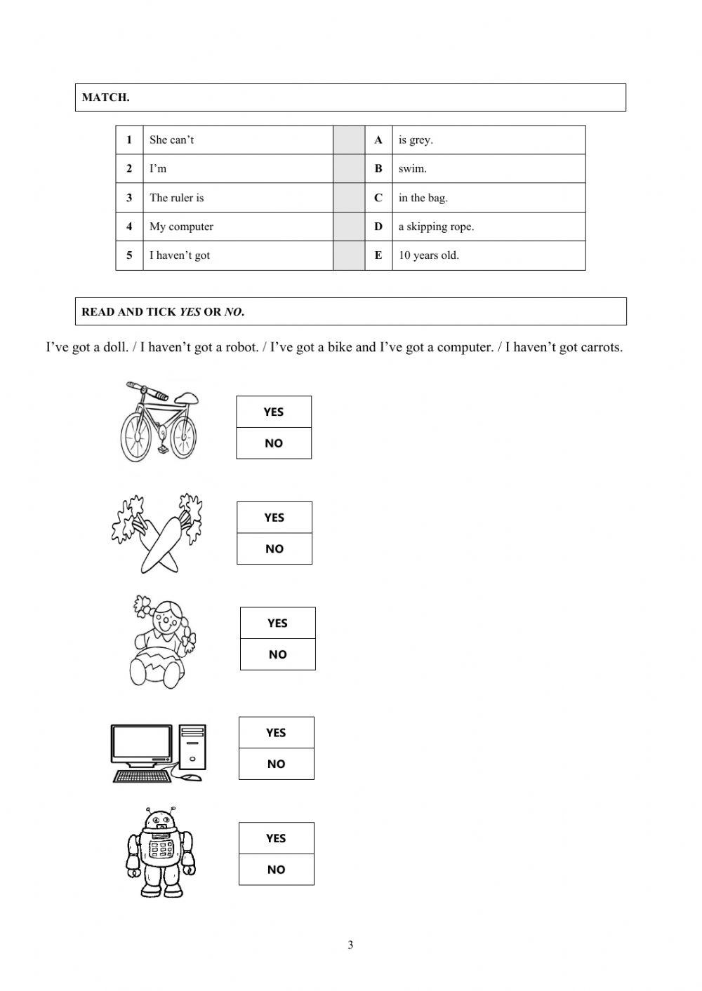 Kids 1 - Written Test (7) worksheet | Live Worksheets