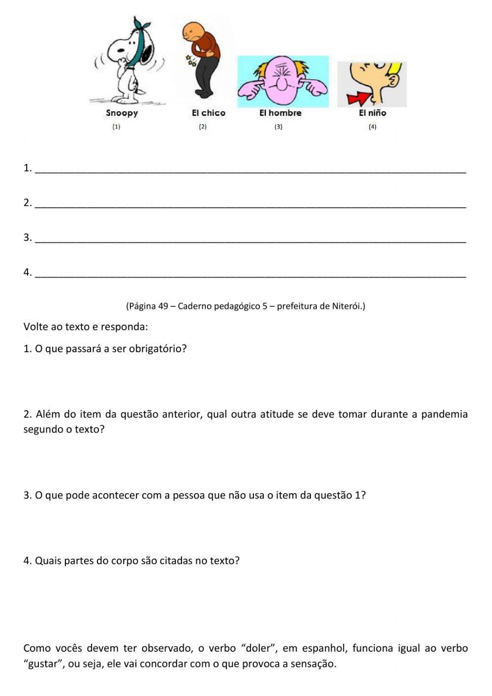 Verbo doler | Free Interactive Worksheets | 574983