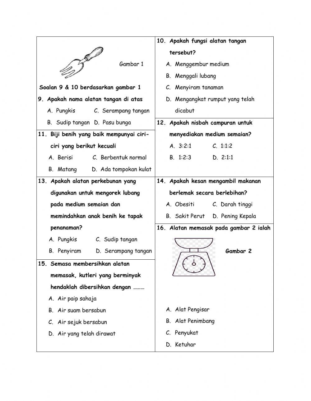 Ujian RBT Tahun… | Free Interactive Worksheets | 575088