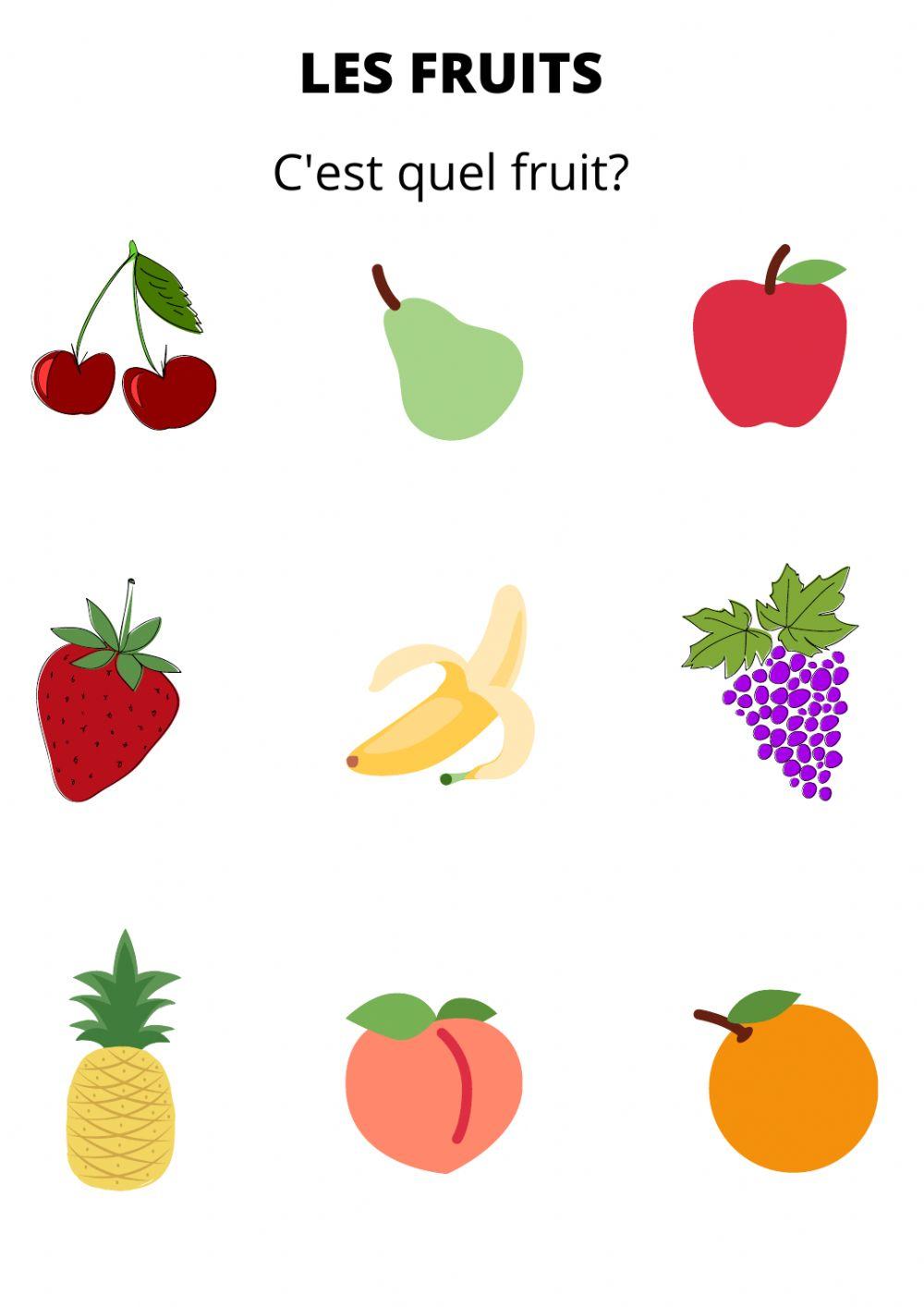 Les fruits online exercise for ESO | Live Worksheets