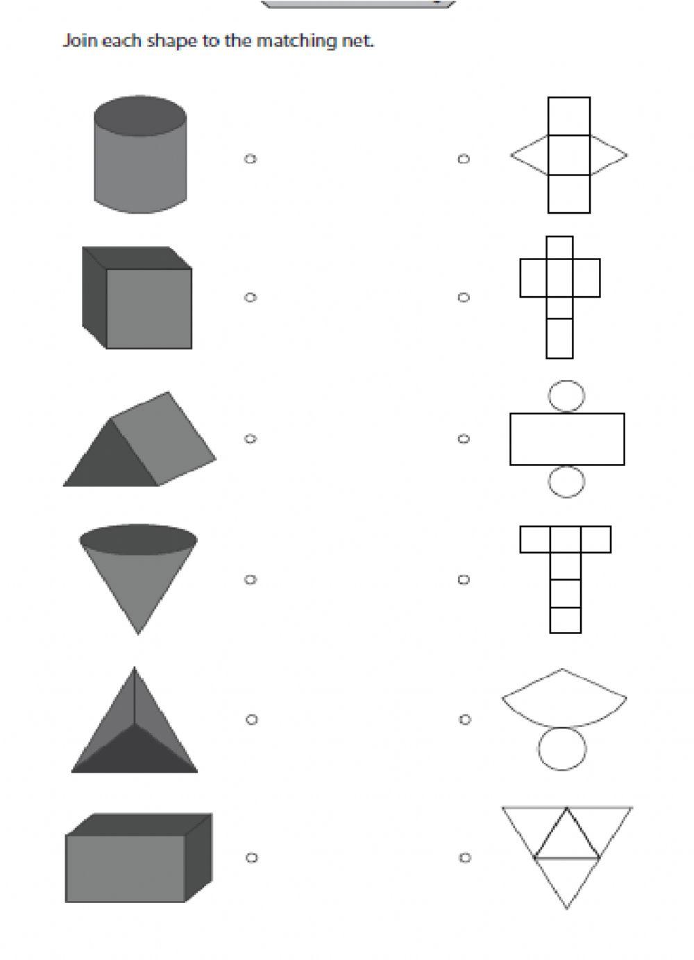 SHAPES AND NETS online exercise for | Live Worksheets