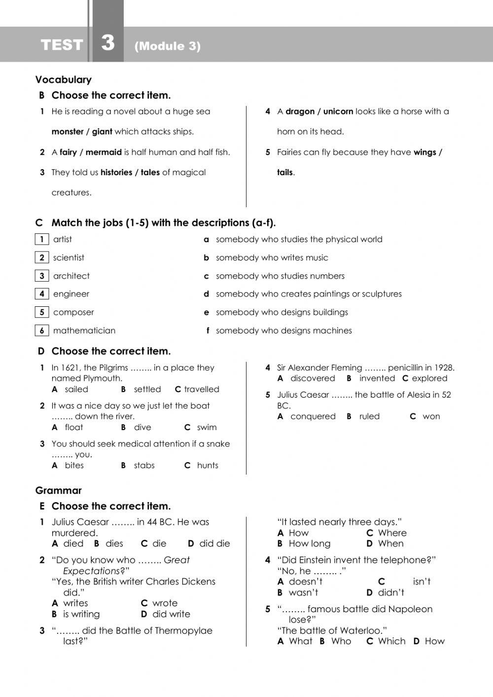 IDiscover 3 Partial 3 worksheet | Live Worksheets