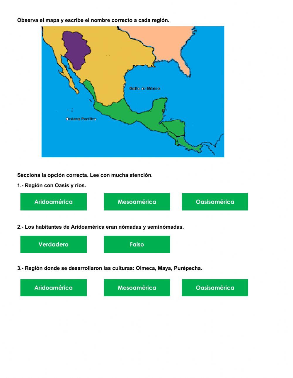 Mesoamérica exercise | Live Worksheets