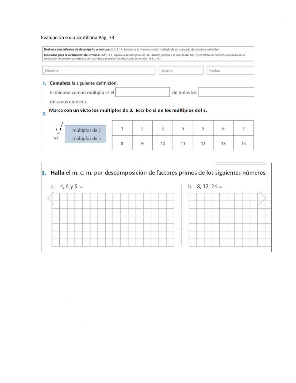 Mcm | Live Worksheets