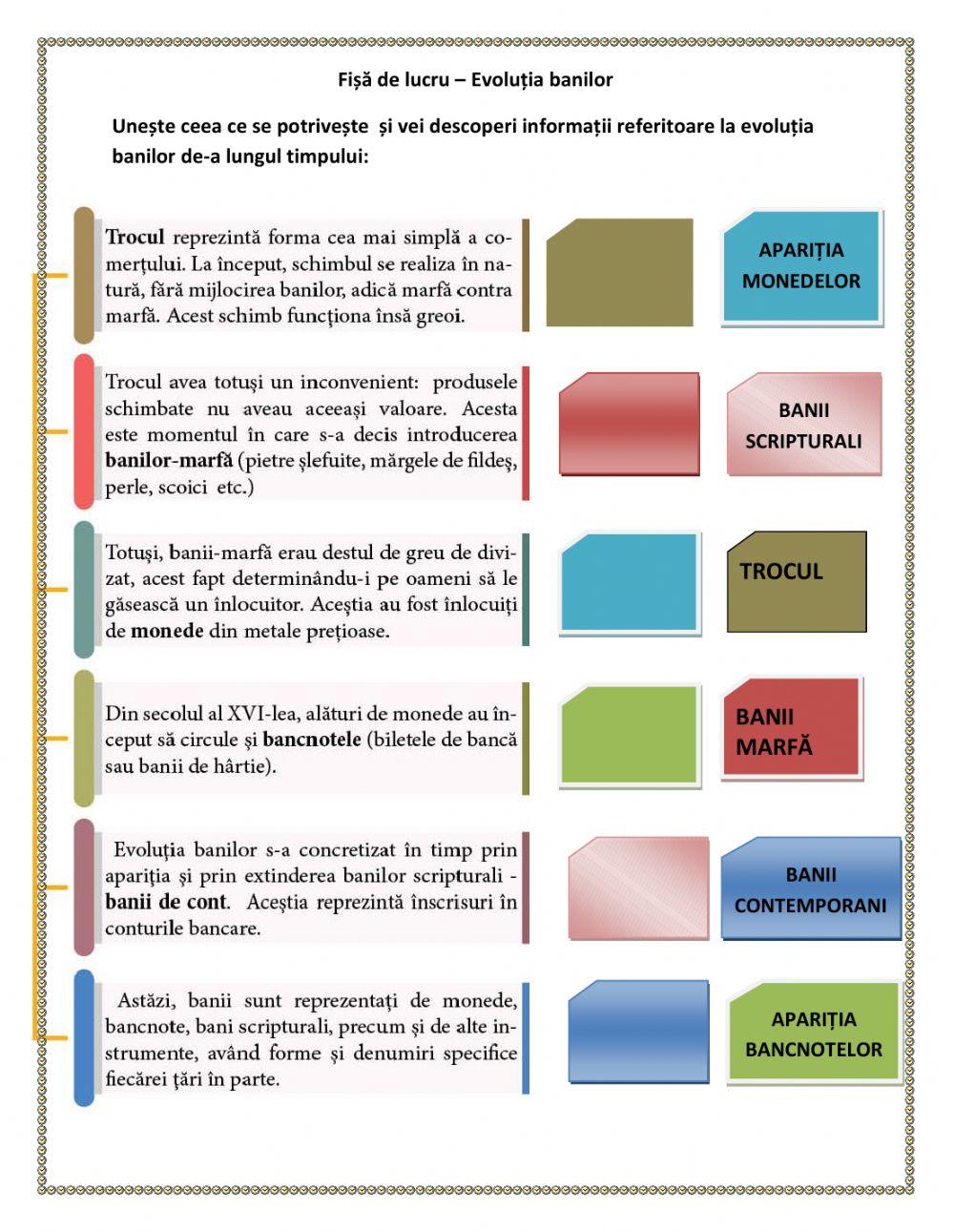 Evolutia banilor 577821 | Roxana Jipa | Live Worksheets