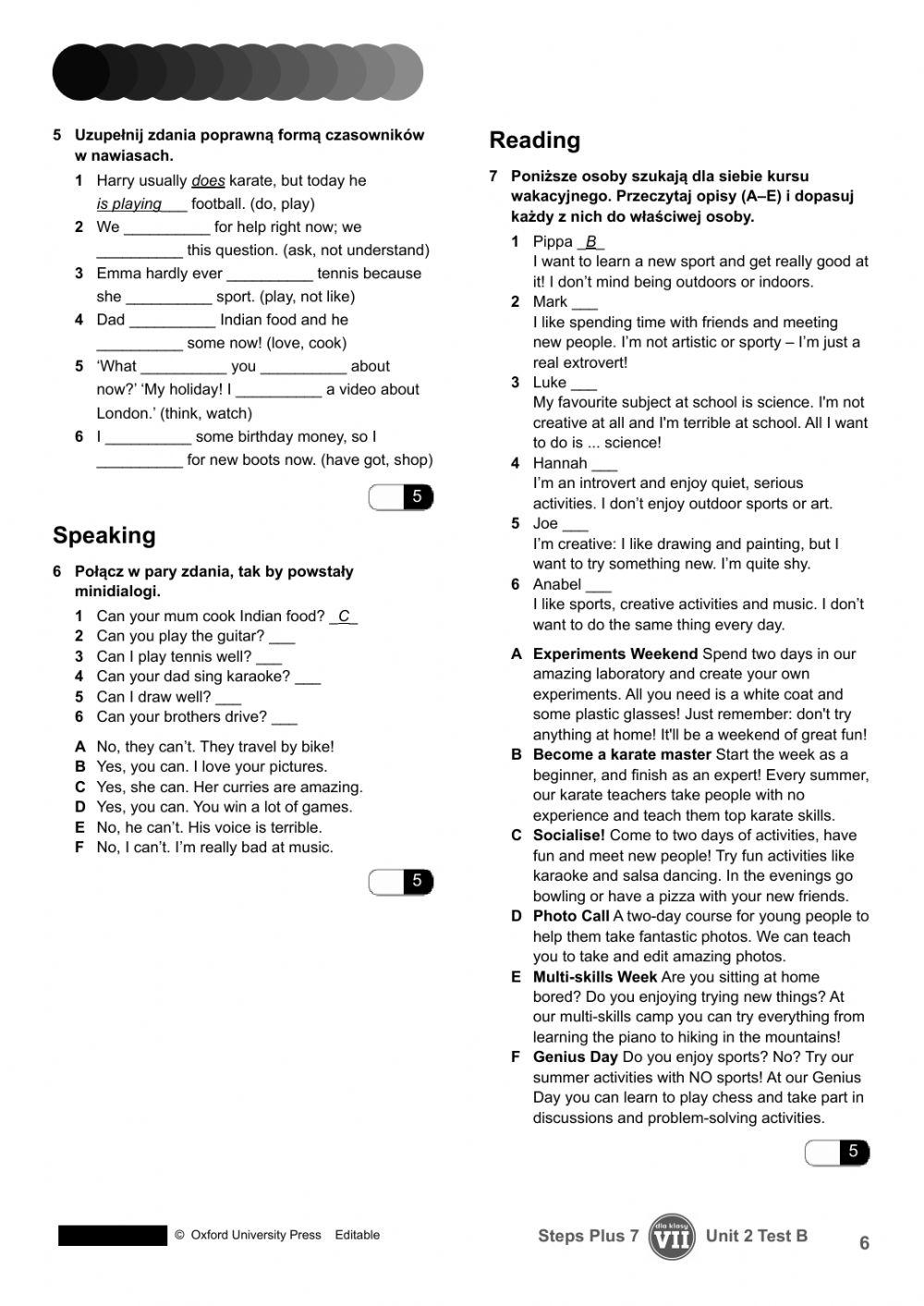 klasa 7 unit 2 … | Free Interactive Worksheets | 4532421